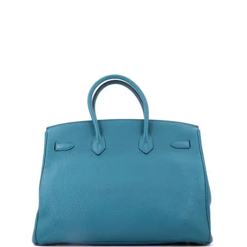 Hermès Birkin Handbag Togo With Gold Hardware 35 - Blue
