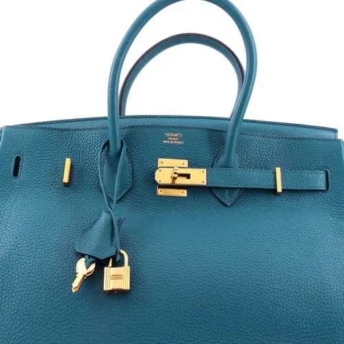 Hermès Birkin Handbag Togo With Gold Hardware 35 - Blue