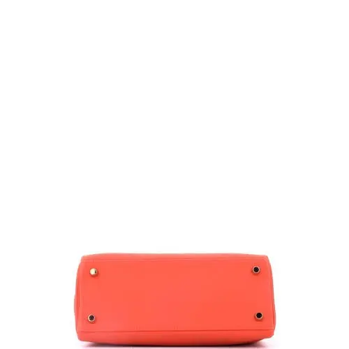 Hermès Kelly Handbag Orange Swift With Gold Hardware 25