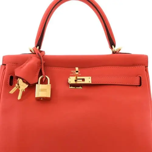 Hermès Kelly Handbag Orange Swift With Gold Hardware 25