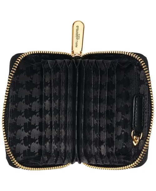 Karl Lagerfeld Paris Maybelle Rhinestones+patches Small Zip Around Wallet