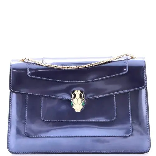BVLGARI Serpenti Forever Shoulder Bag Patent Medium