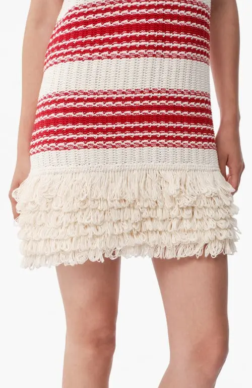 DE LORETA Moray Mock Neck Knitted Cotton Mini Dress