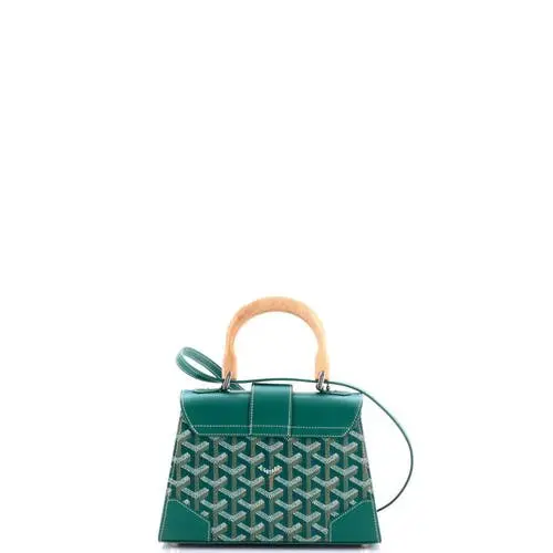 Goyard Structured Saigon Top Handle Bag Coated Canvas With Leather Mini