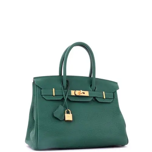 Hermès Birkin Handbag Togo With Gold Hardware 30