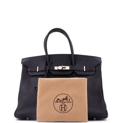 Hermès Birkin Handbag Clemence With Palladium Hardware 35