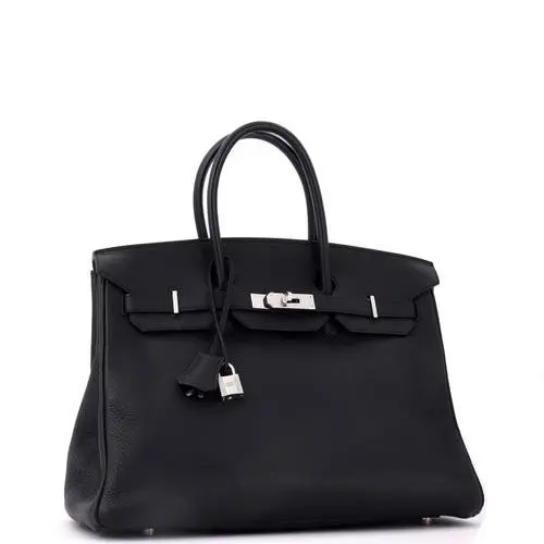 Hermès Birkin Handbag Clemence With Palladium Hardware 35