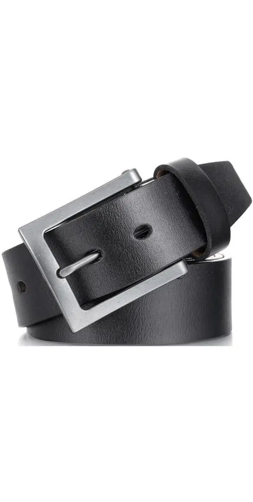 MIO MARINO Full-grain Leather Casual Jean Belt - Deep Charcoal