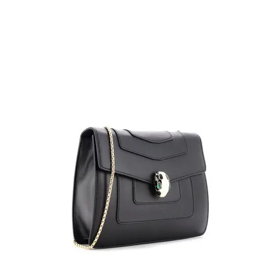 BVLGARI Serpenti Forever Square Shoulder Bag Leather Medium