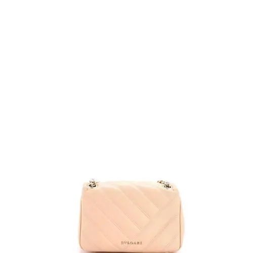 BVLGARI Serpenti Cabochon Shoulder Bag Diagonal Quilted Leather Small