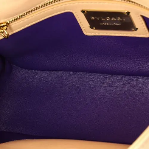 BVLGARI Serpenti Cabochon Shoulder Bag Diagonal Quilted Leather Small