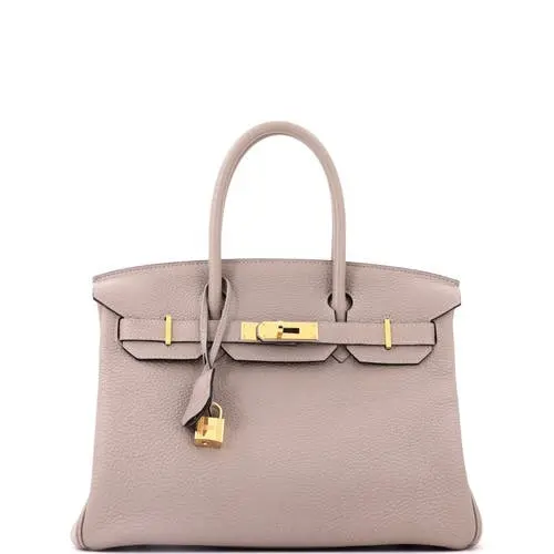 Hermès Birkin Handbag Togo With Gold Hardware 30 - Grey