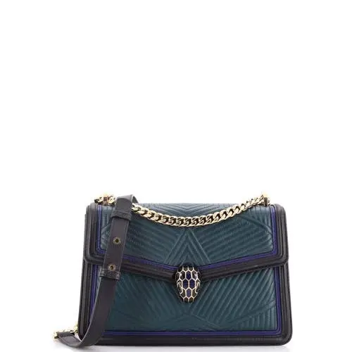 BVLGARI Serpenti Forever Shoulder Bag Quilted Leather Small