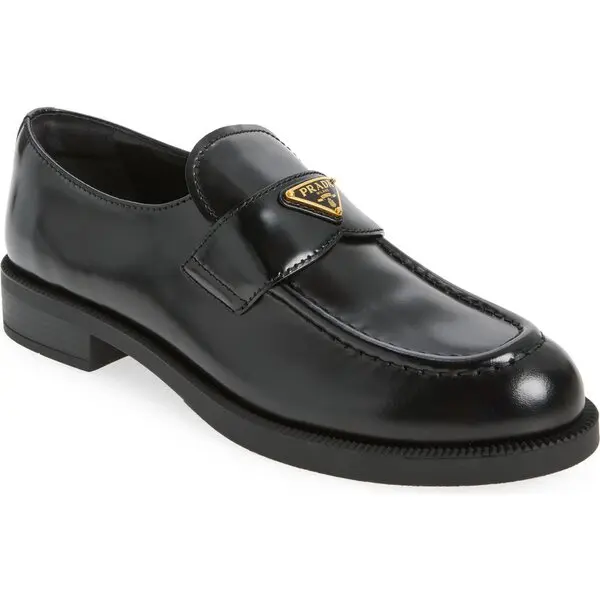 Prada Brushed Leather Loafer