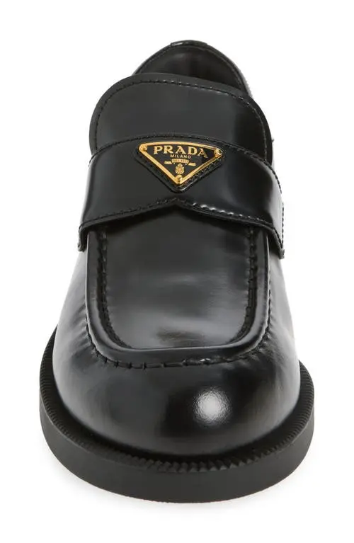 Prada Brushed Leather Loafer