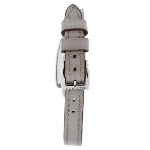 Hermès Galop D' Quartz Watch Stainless Steel And Leather With Diamond Bezel 21