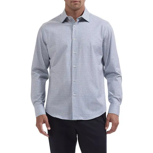 Bugatchi James Ooohcotton® Gingham Button-up Shirt - Classic Blue