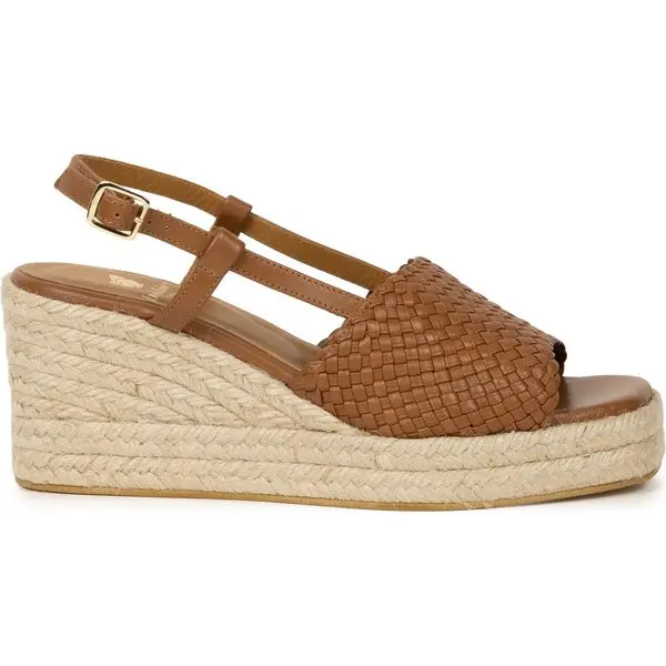 BOBBIES Nahia Espadrille Wedges - Camel