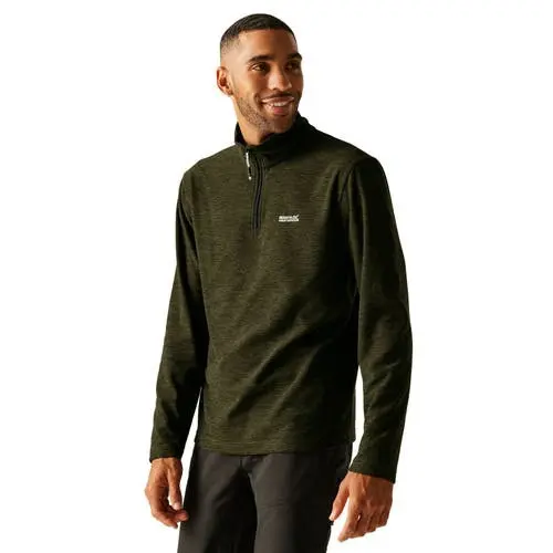 REGATTA Thompson Marl Half Zip Fleece Jacket - Olive Night