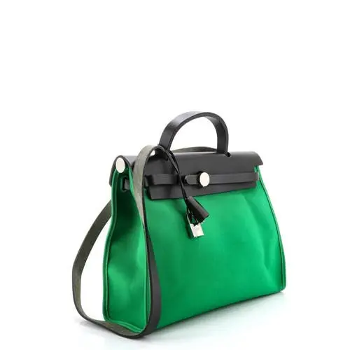 Hermès Herbag Zip Leather And Toile 31