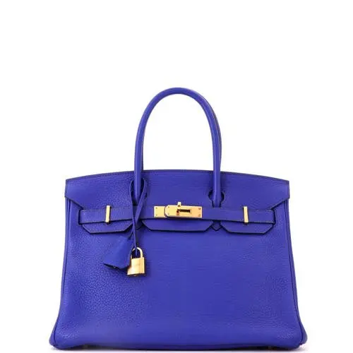 Hermès Birkin Handbag Clemence With Gold Hardware 30