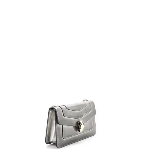 BVLGARI Serpenti Forever Shoulder Bag Metallic Leather Small