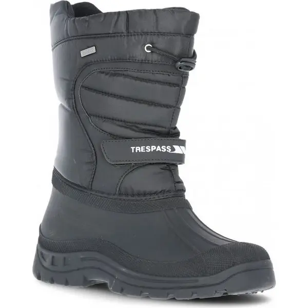 TRESPASS Gender Inclusive Dodo Pull On Winter Snow Boots - Black