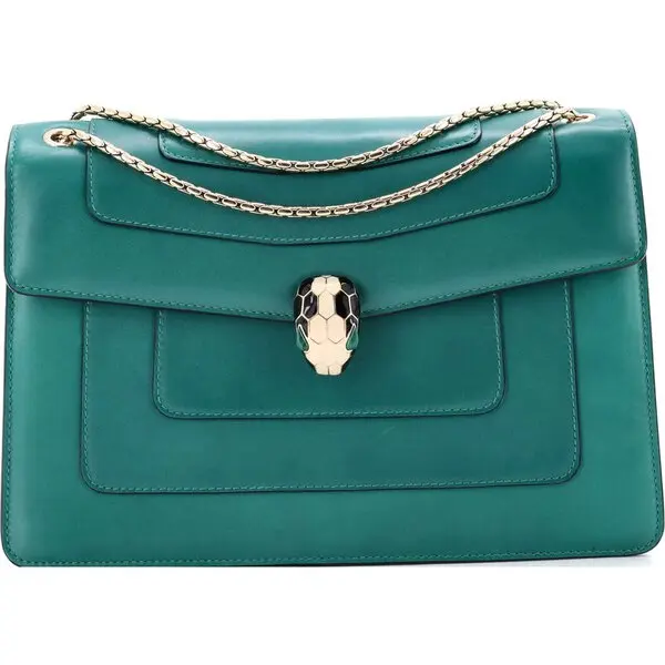BVLGARI Serpenti Forever Square Shoulder Bag Leather Medium