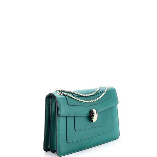 BVLGARI Serpenti Forever Square Shoulder Bag Leather Medium