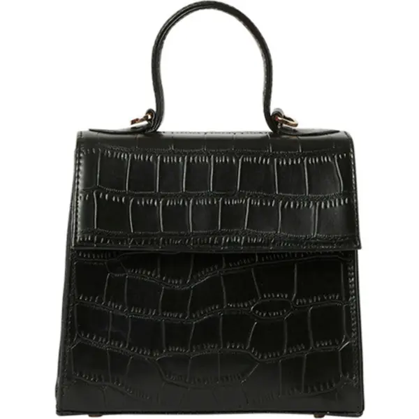 SARAH STEWART The Robin Handbag - Black Croc