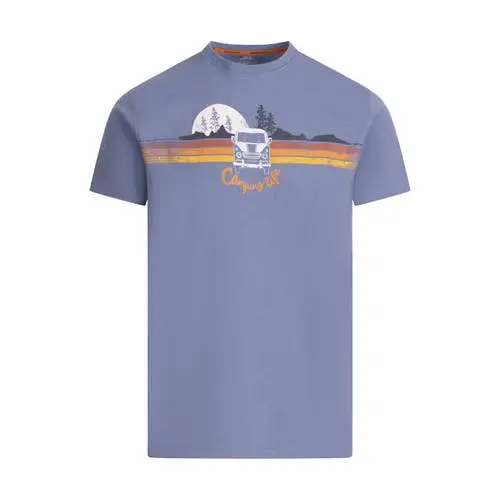 TRESPASS Cromer Ii Printed Casual T-shirt - Denim Blue