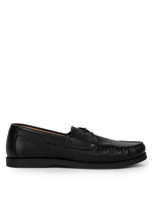 BOBBIES Miro Boat Shoes - Caviar