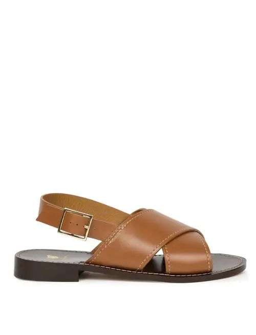 BOBBIES Zita Flat Sandals - Camel