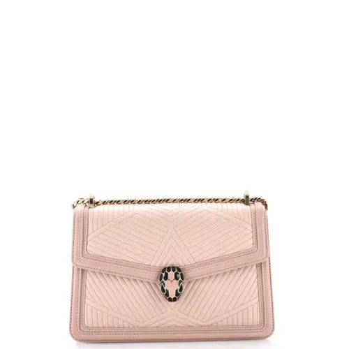 BVLGARI Serpenti Forever Shoulder Bag Quilted Leather