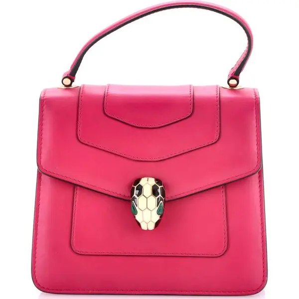 BVLGARI Serpenti Forever Top Handle Bag Leather Small