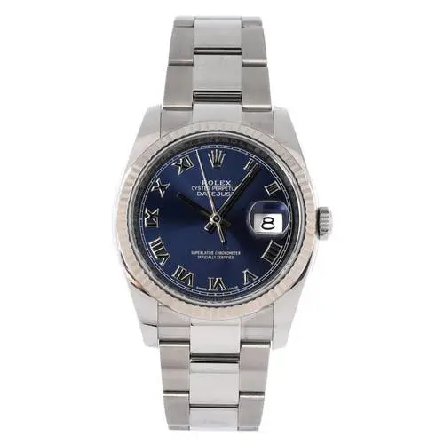 ROLEX Oyster Perpetual Datejust Automatic Watch Stainless Steel And White Gold 36 - Metallic Silver