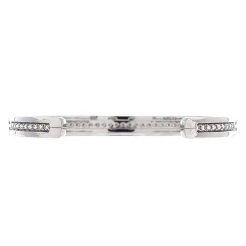 BVLGARI B.zero1 Cuff Bracelet 18k White Gold With Pave Diamonds