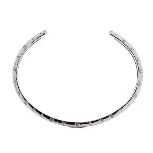 BVLGARI B.zero1 Cuff Bracelet 18k White Gold With Pave Diamonds