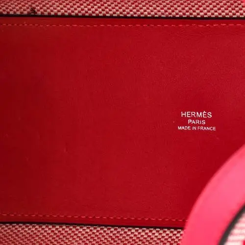 Hermès Cabas H En Biais Tote Canvas With Leather 27