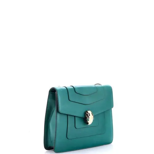 BVLGARI Serpenti Forever Square Shoulder Bag Leather Medium