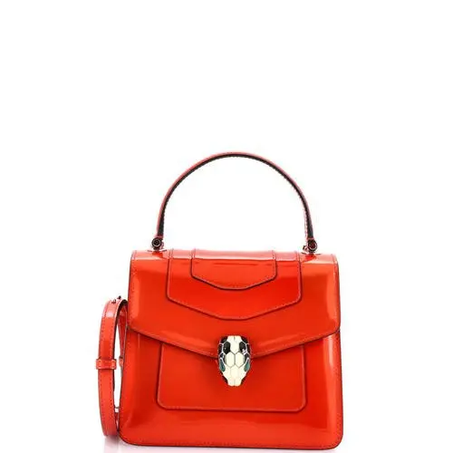 BVLGARI Serpenti Top Handle Bag Patent Small