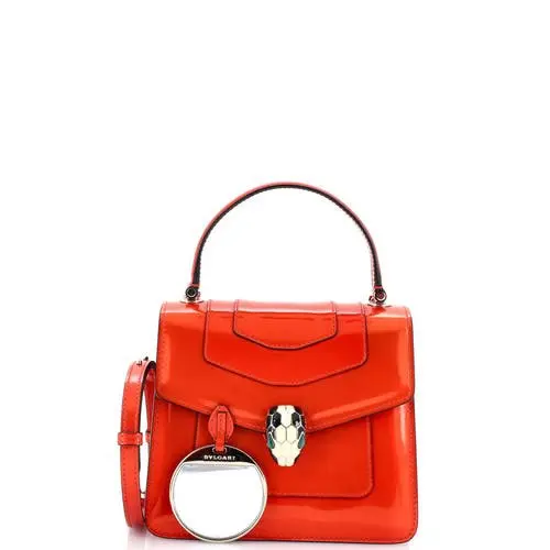 BVLGARI Serpenti Top Handle Bag Patent Small