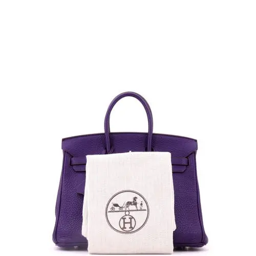 Hermès Birkin Handbag Purple Togo With Palladium Hardware 25 - Red