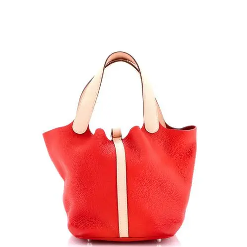 Hermès Bicolor Picotin Lock Bag Clemence With Swift Mm