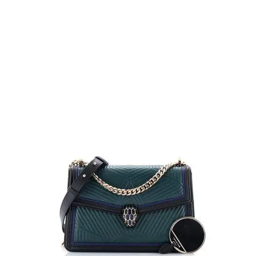BVLGARI Serpenti Forever Shoulder Bag Quilted Leather