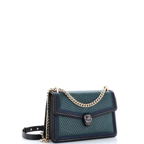 BVLGARI Serpenti Forever Shoulder Bag Quilted Leather