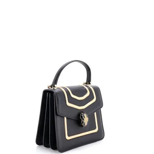 BVLGARI Serpenti Forever Top Handle Bag Leather Small