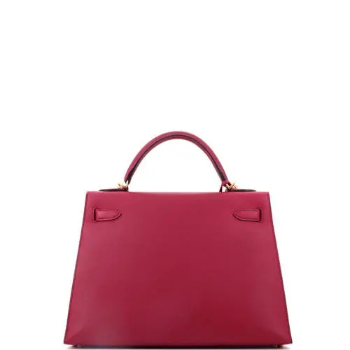 Hermès Kelly Handbag Epsom With Gold Hardware 32 - Red