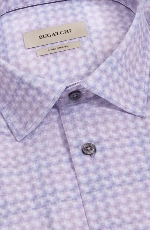 Bugatchi Miles Ooohcotton® Grid Short Sleeve Button-up Shirt