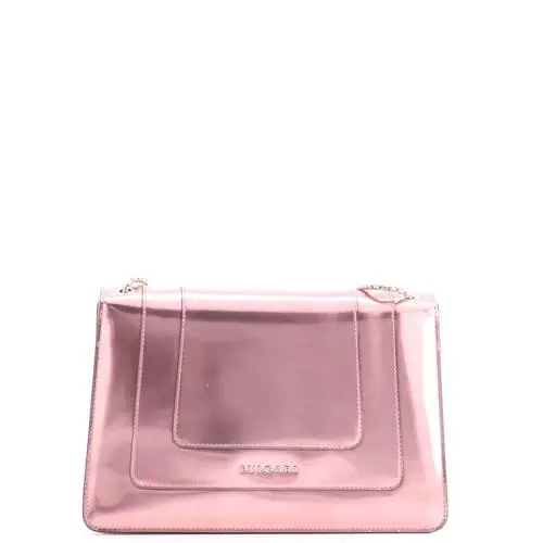 BVLGARI Serpenti Forever Shoulder Bag Metallic Leather Medium